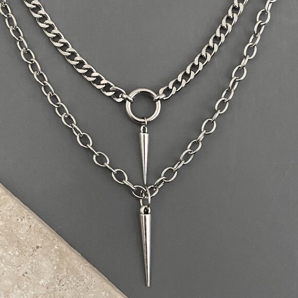 RM JEWELRY STUDIO | Jewelry | New Set Of 2 Layered Silver Necklaces ...